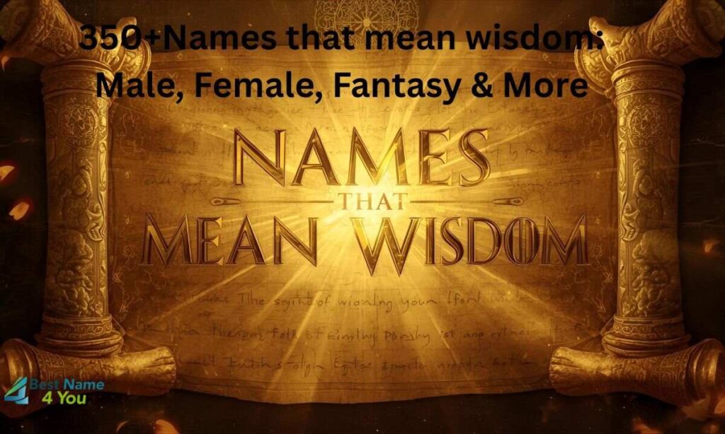 350+Names that mean wisdom: Male, Female, Fantasy & More