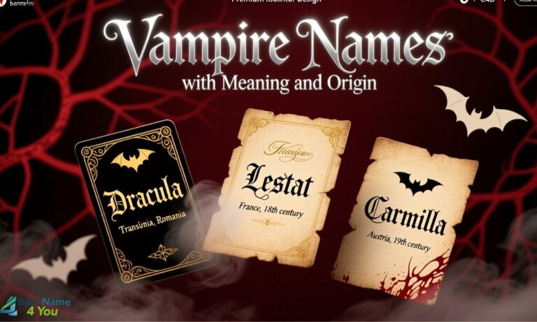 550+ Vampire Names with Meaning and Origin